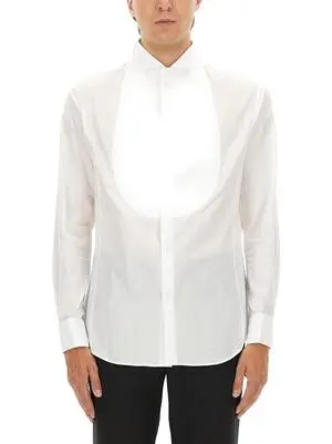 Giorgio Armani Cotton Tuxedo Shirt - White