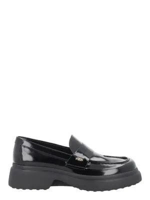 TOD'S Patent Leather Loafers - Black