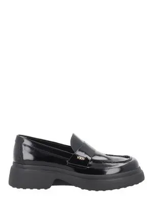 TOD'S Patent Leather Loafers - Black