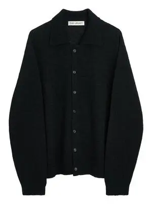Our Legacy Button-front Cardigan With Shawl Collar - Black
