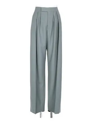 Chloé Tailored Wool Gabardine Cigarette Trousers - Gray