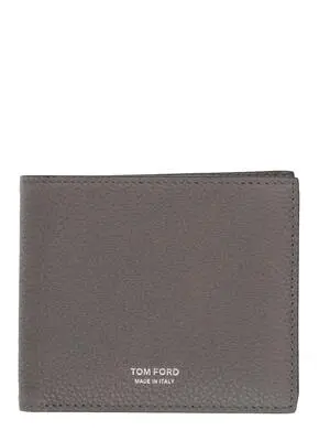 TOM FORD Classic Bifold Wallet In Grained Leather - Multicolor