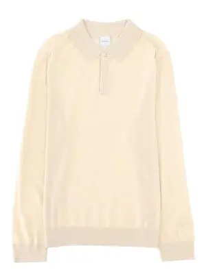 Paul Smith Maglia Polo In Lana Merino - Cream