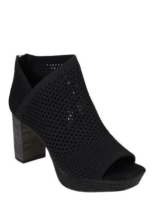 Pelle Moda Aurel Open Toe Platform Bootie - Black