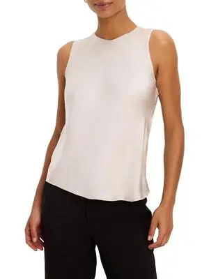 NIC+ZOE Day Gloss Woven Tank - Coconut
