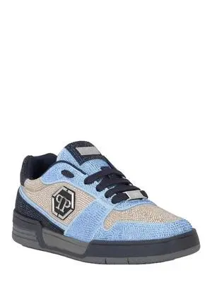 Philipp Plein P-force 78 Strass Embellished Low-top Sneakers - Darkblue/lightblue