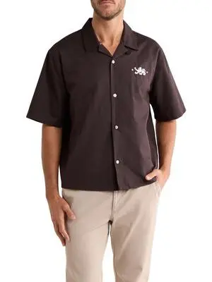 PACSUN Flack Camp Shirt - Brown