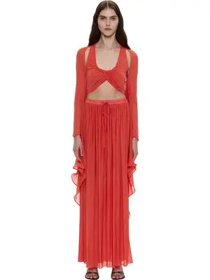 Christopher Esber Daya Cutaway Drawstring Maxi Dress - Red
