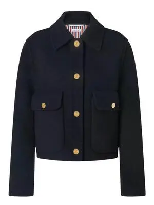 Thom Browne Bell-sleeve Wool Jacket - Blue