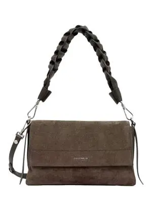 COCCINELLE Small Braided Handle Shoulder Bag - Brown