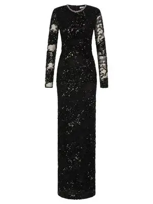 Rebecca Vallance Beau Long Sleeve Gown - Black
