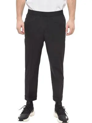 Neil Barrett Slim Fit Elasticated Waistband Trousers - Black
