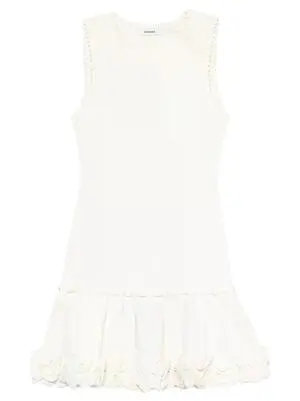Sandro Crew-neck Sleeveless Mini Dress - Neutrals