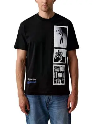 Karl Lagerfeld Graphic-print Crew-neck T-shirt - Black