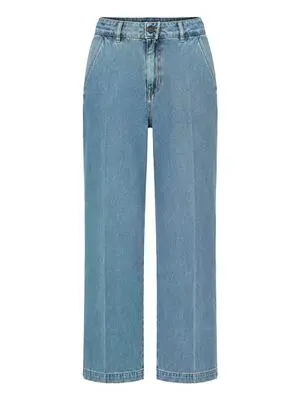 Liviana Conti Pressed Crease Wide-leg Jeans - Blue
