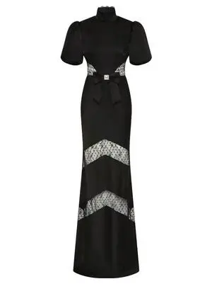 Rebecca Vallance Noire Short Sleeve Gown - Black