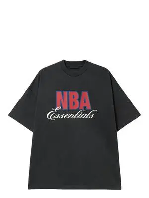 Fear Of God Logo-print Drop-shoulder T-shirt - Black