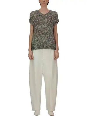 Herno Sequined V-neck Vest - Grey