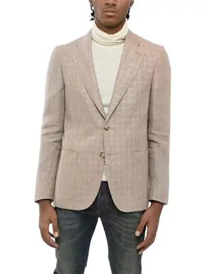 Corneliani Jacquard Single-breasted Blazer - Neutrals