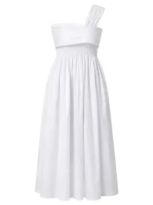 TELA One-shoulder Midi Dress - White