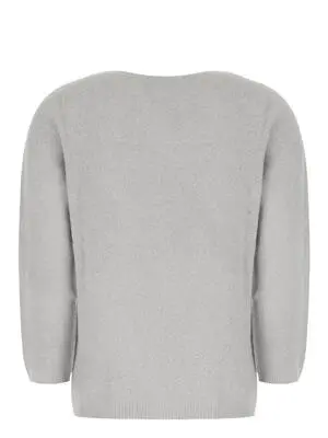 Fabiana Filippi Boat Neck Three-quarter Sleeve Sweater - Grey