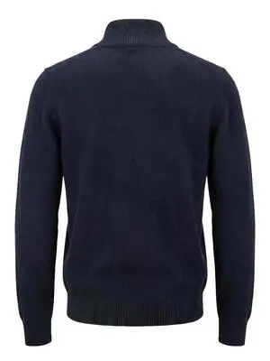 Malo Malo Half-Zip Cashmere Sweater Blue
