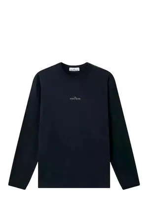 Stone Island Logo-print Long-sleeve T-shirt - Blue