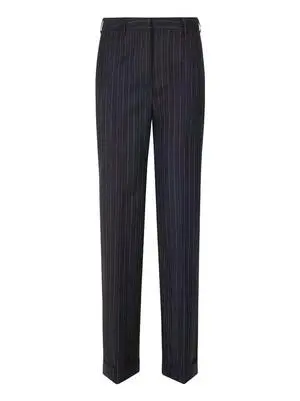 SEMICOUTURE Lola Pinstriped Trousers - Blue