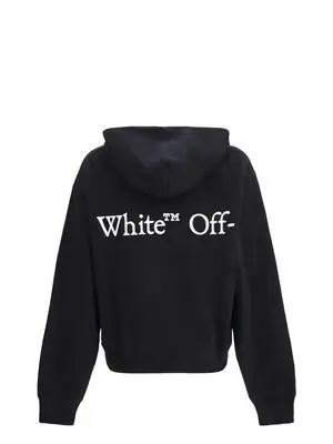 Off-White Logo Print Hoodie - Black