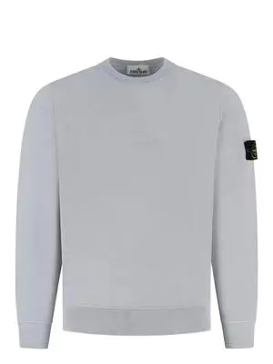 Stone Island Logo Patch Crew Neck Sweater - Grey