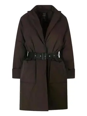 SEMICOUTURE Padded Belted Jacket - Brown