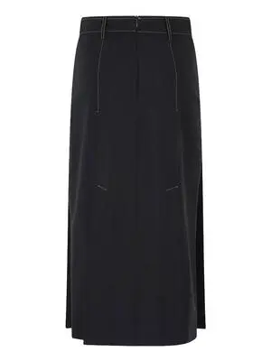 SEMICOUTURE Janette Pleated Midi Skirt - Blue