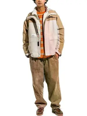 AAPE BY *A BATHING APE Striped Long-sleeve Polo Shirt - Neutrals