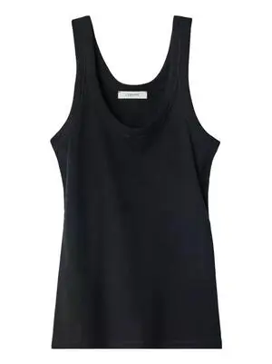 LEMAIRE Ribbed Cotton Jersey Tank Top - Black