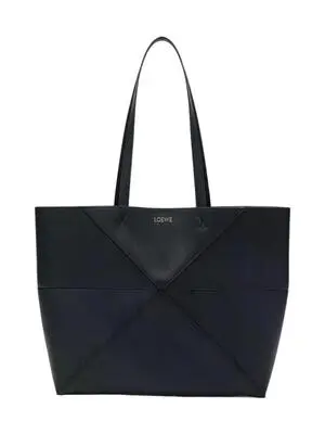Loewe Leather Geometric Tote Bag - Blue