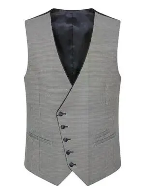 ETIEM TEXTIL S.L. Houndstooth Patterned Waistcoat - Blue