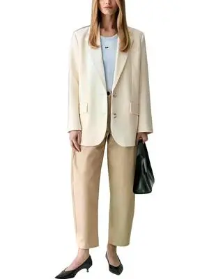 Karl Lagerfeld Logo Print Tapered Trousers - Neutrals