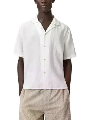ALLSAINTS Sepal Short-sleeve Linen Shirt - White