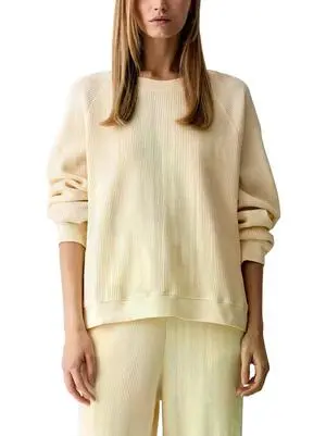 American Vintage Waffle-knit Raglan Sleeve Sweater - Neutrals