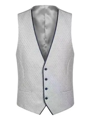 ROBERTO VINCENTI Polka Dot Waistcoat - Blue