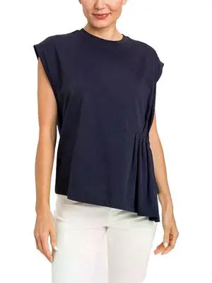 TWINSET Asymmetric Pleated T-shirt - Blue
