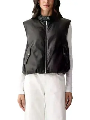 Karl Lagerfeld High-neck Padded Gilet - Black