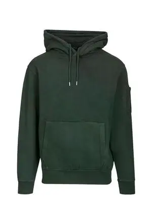 C.P. COMPANY Lens Detail Fleece Hoodie - Green