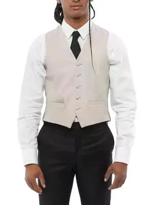 Corneliani Button-up Wool Waistcoat - Neutrals