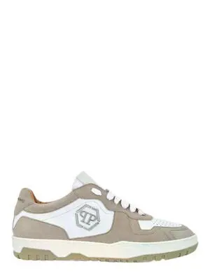 Philipp Plein Hexagon Logo-plaque Panelled Sneakers - Neutrals