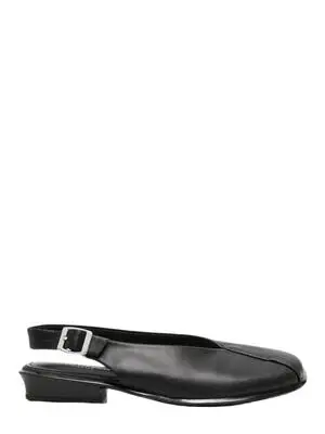 SERGIO MORETTI FIRENZE Slingback Square-toe Pumps - Black