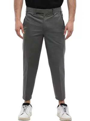 Neil Barrett Elasticated-cuff Chino Trousers - Grey