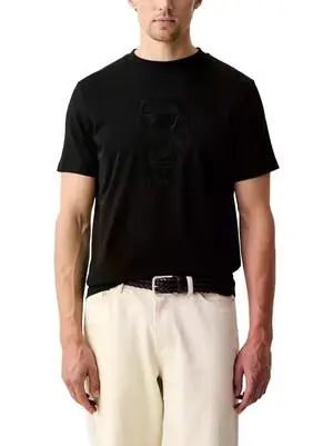 Karl Lagerfeld Ikonik Embroidered T-shirt - Black