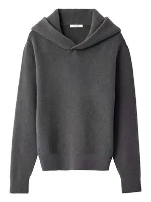 LEMAIRE Double Hooded Cashmere Sweater - Grey