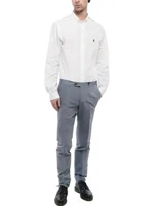Corneliani Tailored Cotton Piqué Trousers - Grey